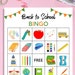 Back to School Bingo Party Game - Printable Party Game for Kids - Etsy