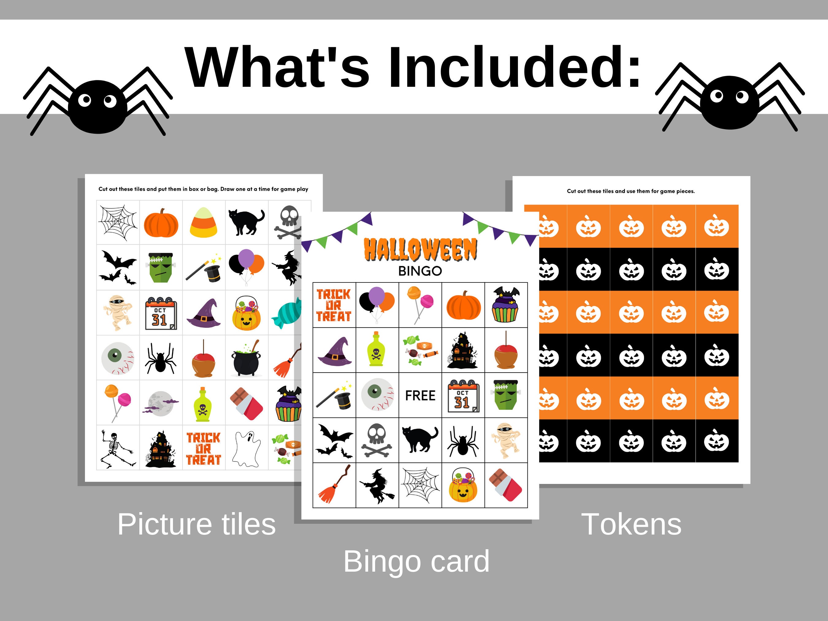 Halloween Bingo Party Game - Printable Party Game for Halloween - Etsy