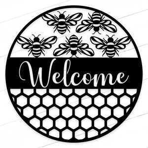 PUMPKIN DOOR HANGER Fall Welcome Sign Round Metal Sign Metal Door Sign ...