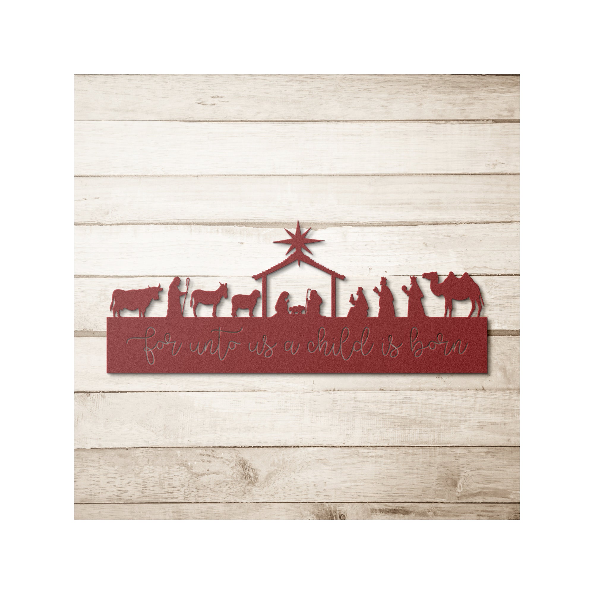 NATIVITY SIGN Outdoor Nativity Set Nativity Scene Christmas Scripture ...
