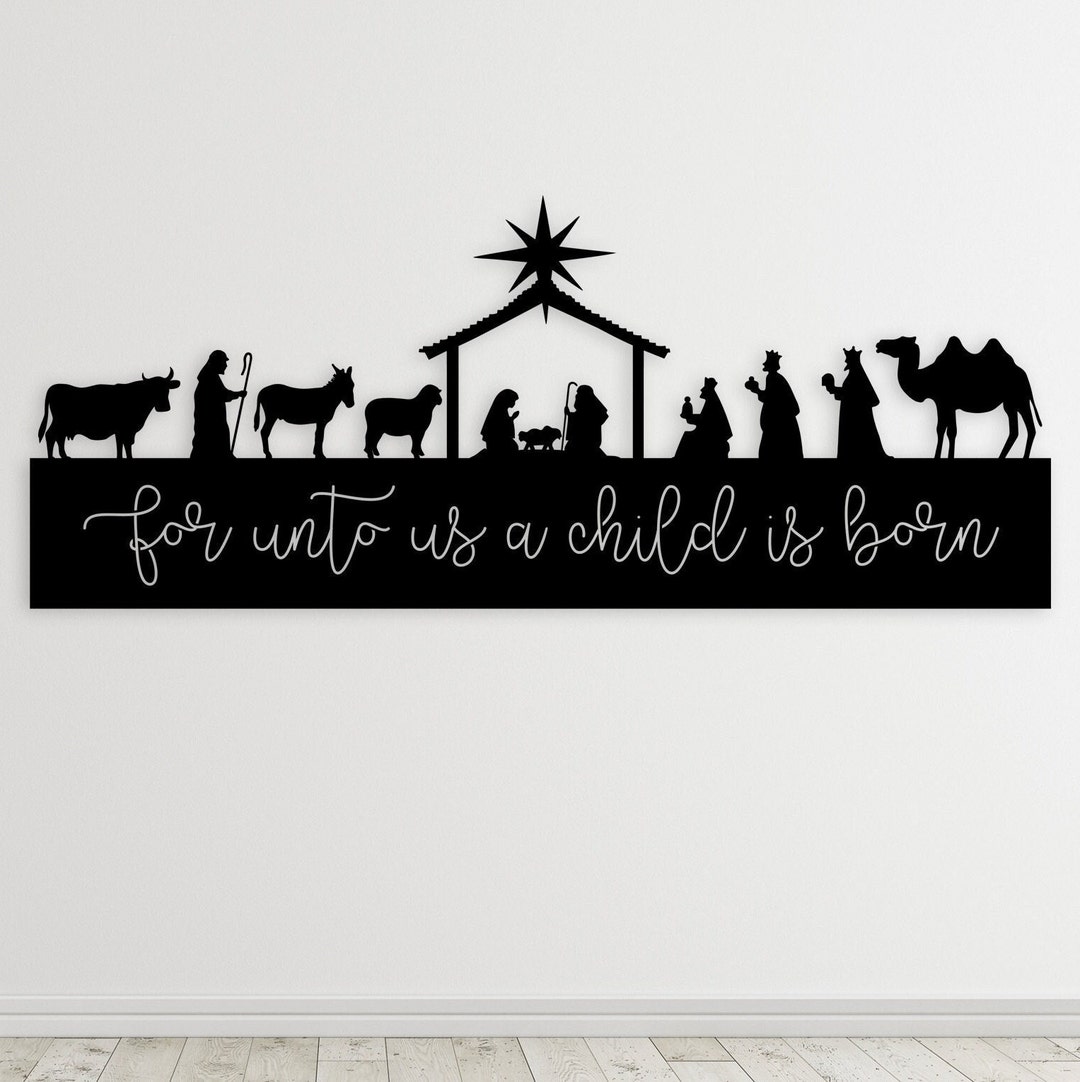 NATIVITY SIGN Outdoor Nativity Set Nativity Scene Christmas Scripture ...