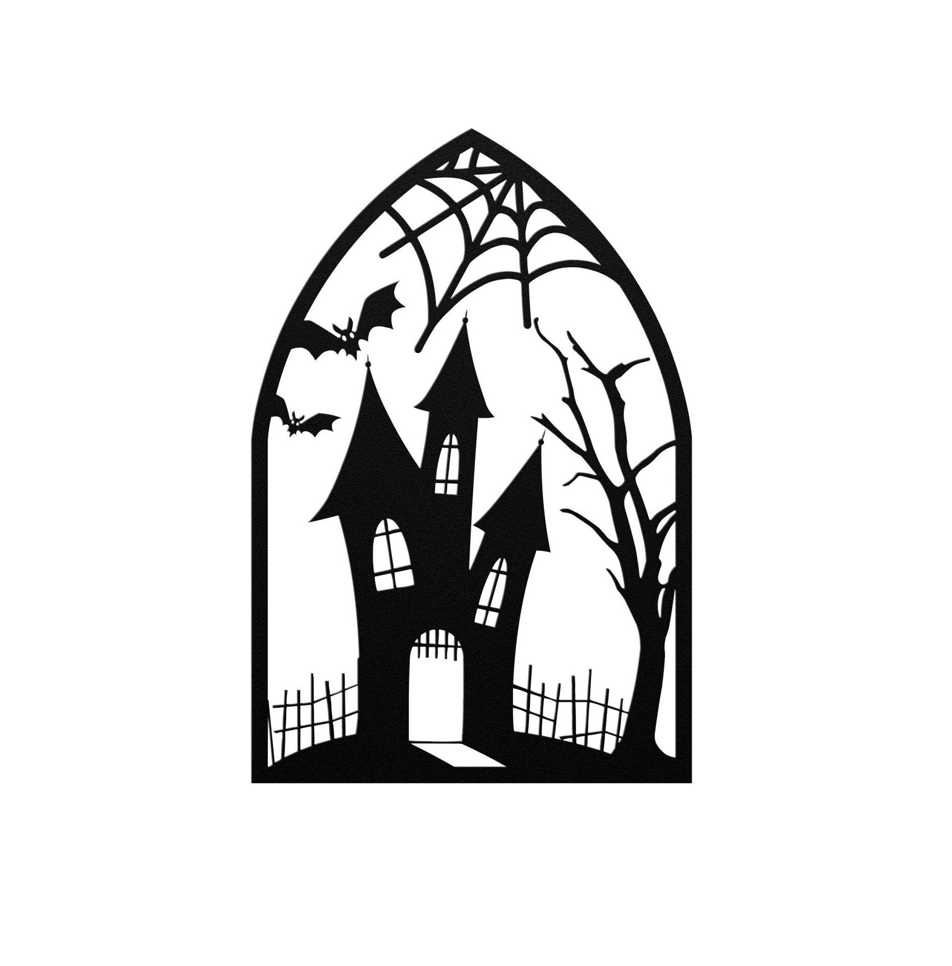 HALLOWEEN METAL SIGN Large Outdoor Metal Wall Art Haunted Home - Etsy