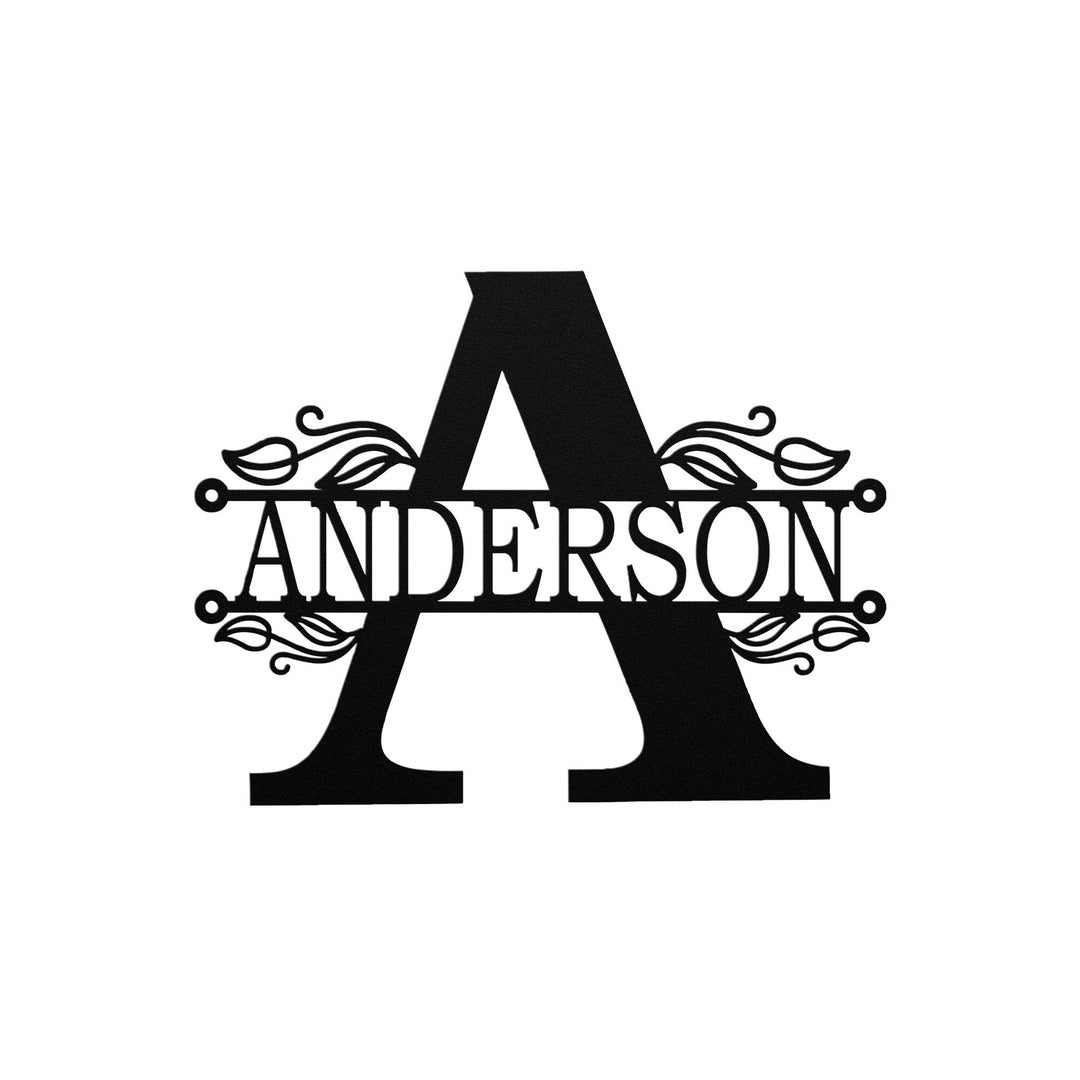METAL MONOGRAM SIGN Last Name Metal Sign Housewarming Gift Wedding Gift ...