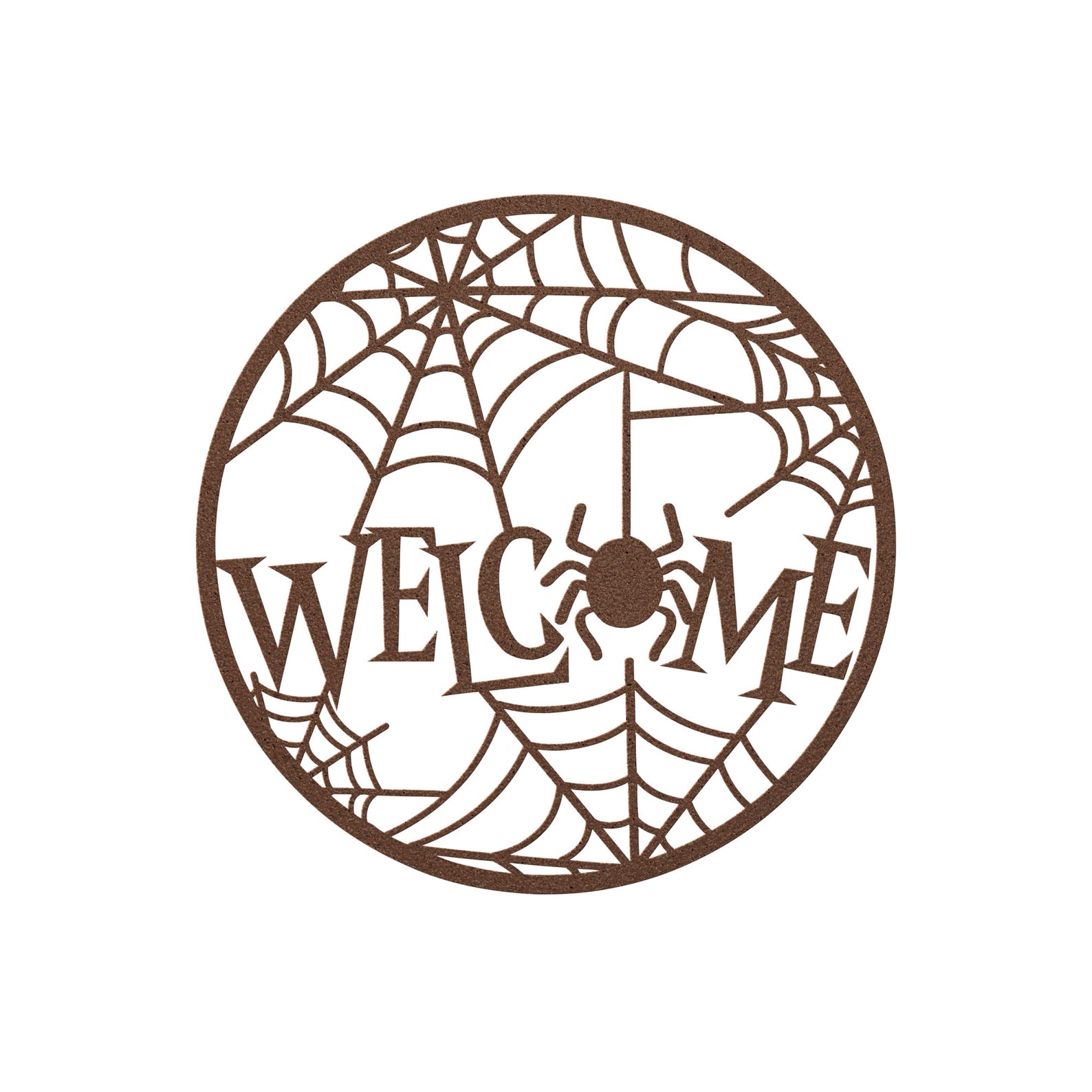 HALLOWEEN WELCOME SIGN Spider Sign Spider Web Sign Round Metal Sign ...