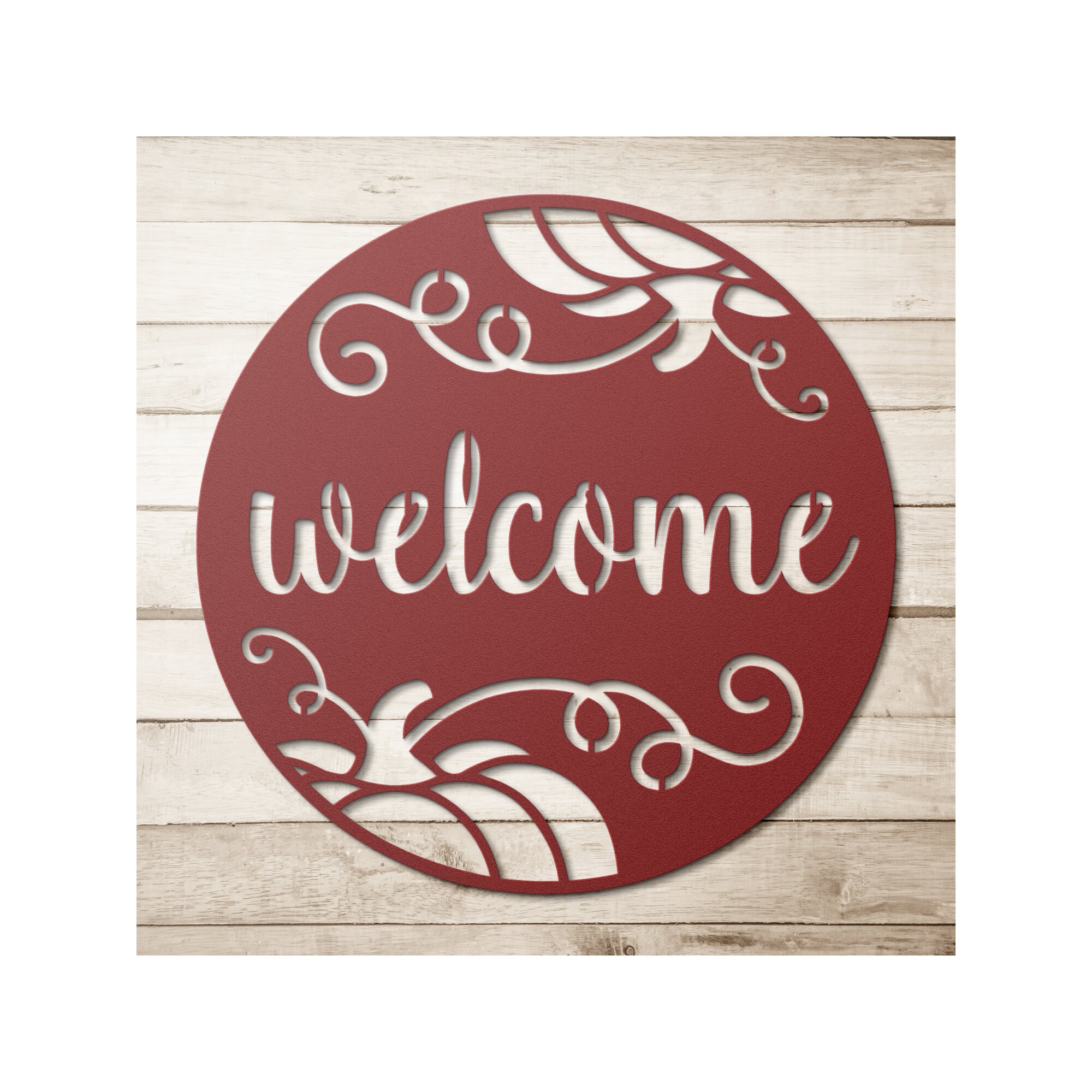 PUMPKIN DOOR HANGER Fall Welcome Sign Round Metal Sign Metal Door Sign ...