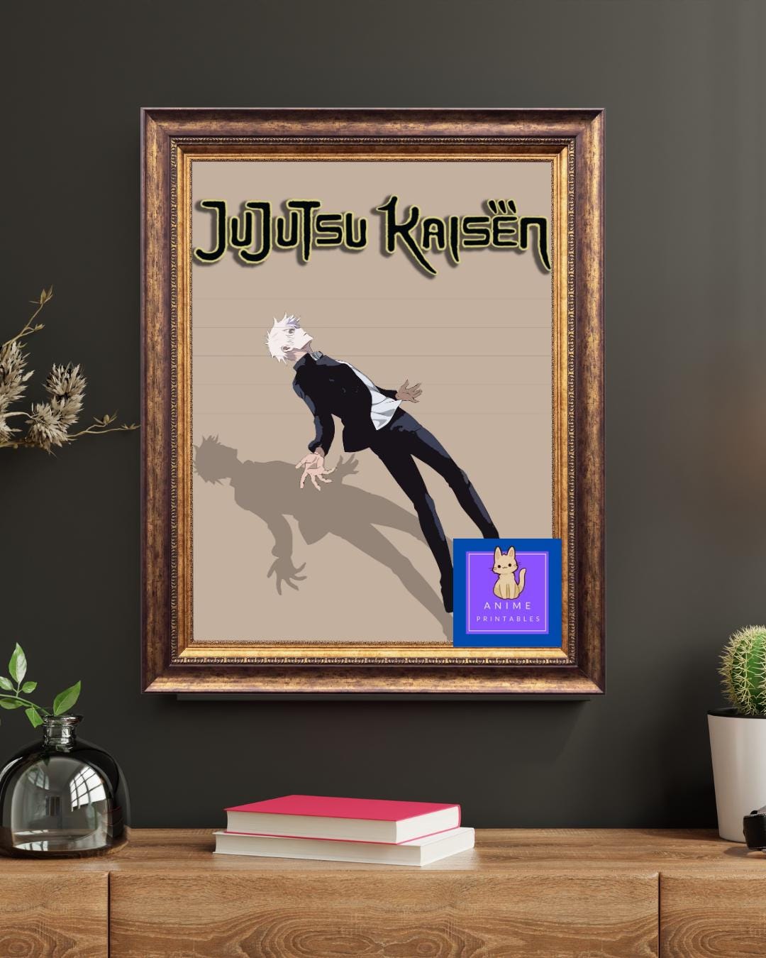 JJK Gojo Minimal Printable Poster. PDF and PNG A3 - Etsy