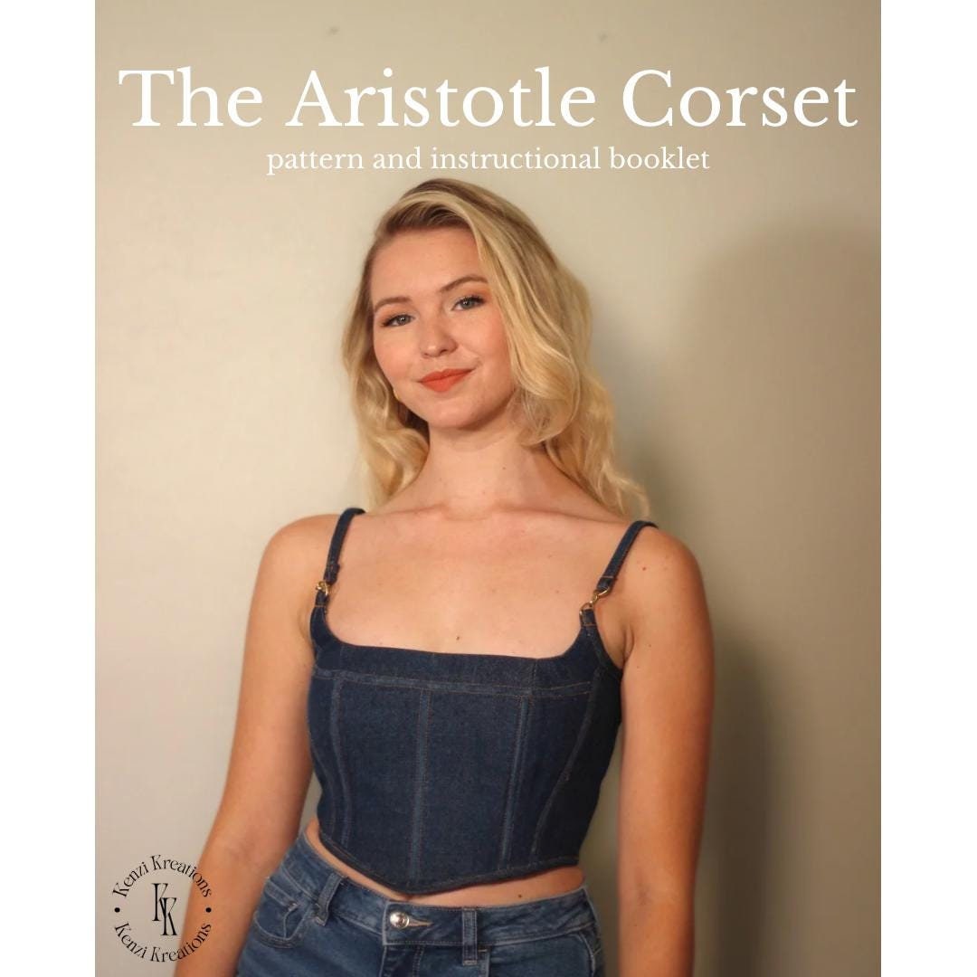 The Aristotle Denim Corset Pattern and Instructional Booklet Inspired ...
