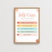 Self Care Activities Office Decor Poster, School Counselor Wall Art ...
