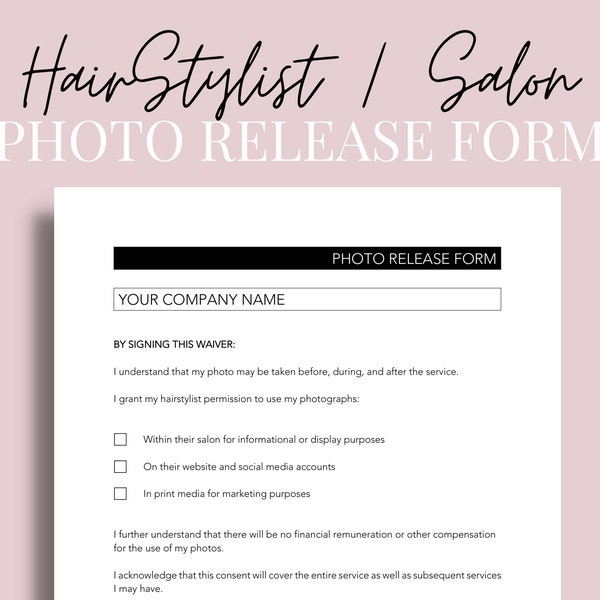 Hair Salon Forms - Etsy