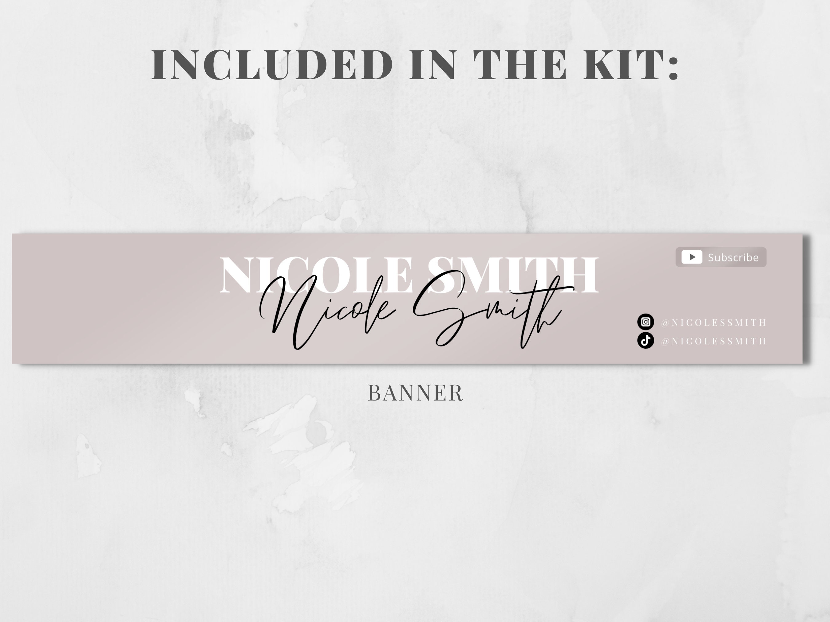 Youtube Branding Kit Youtube Banner Intro End Screen and - Etsy UK