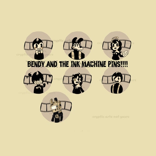 Bendy and the Ink Machine Buttons - Etsy