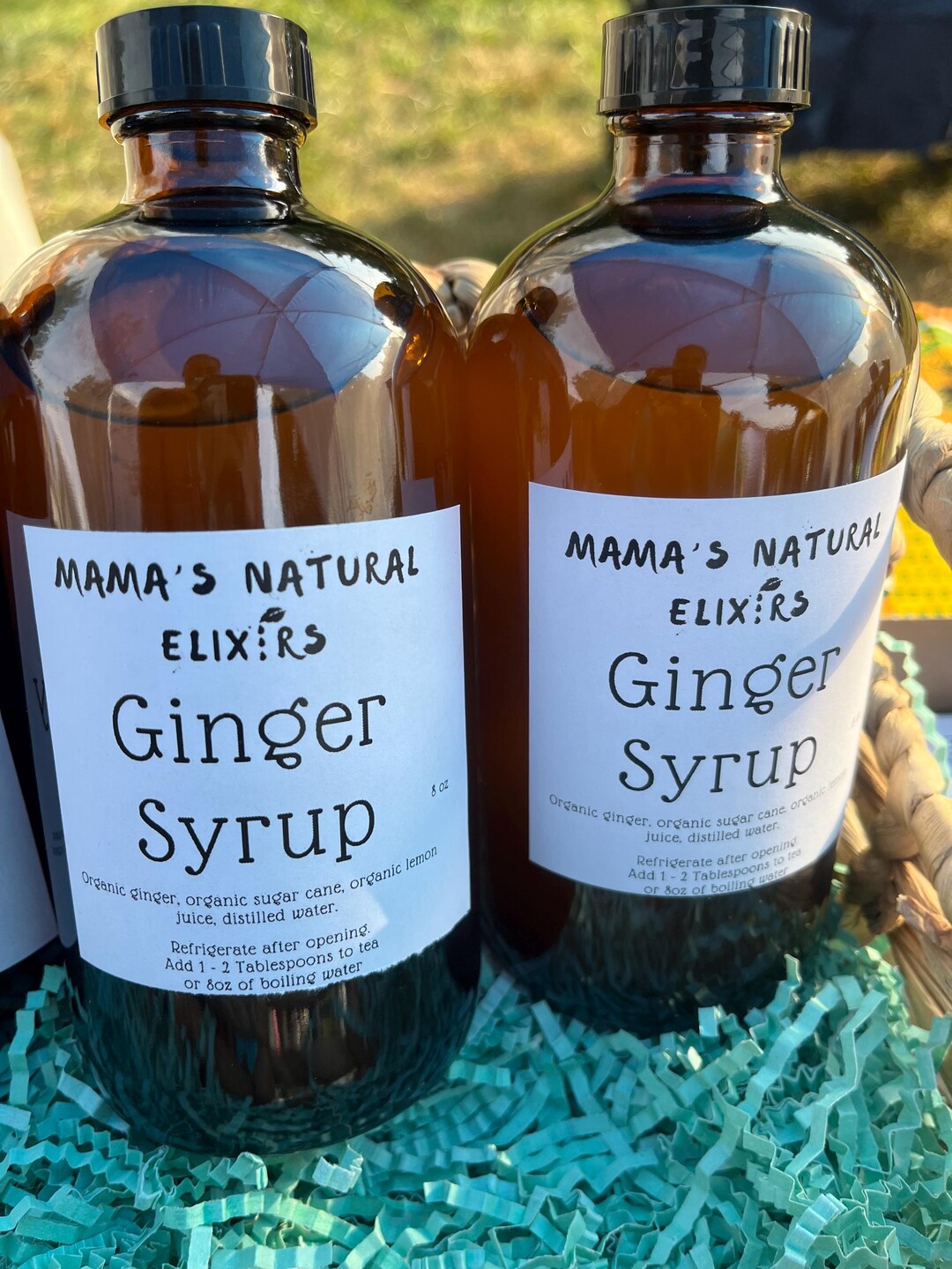 16oz Organic Ginger Syrup - Mama’s Natural Elixirs - Etsy