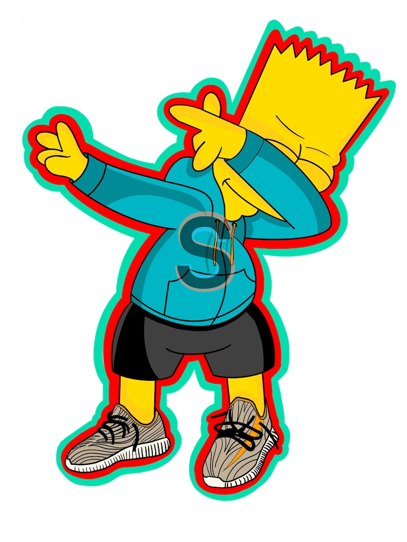Bart Simpson | the Simpsons | Pop Culture Instant Download | Sticker ...