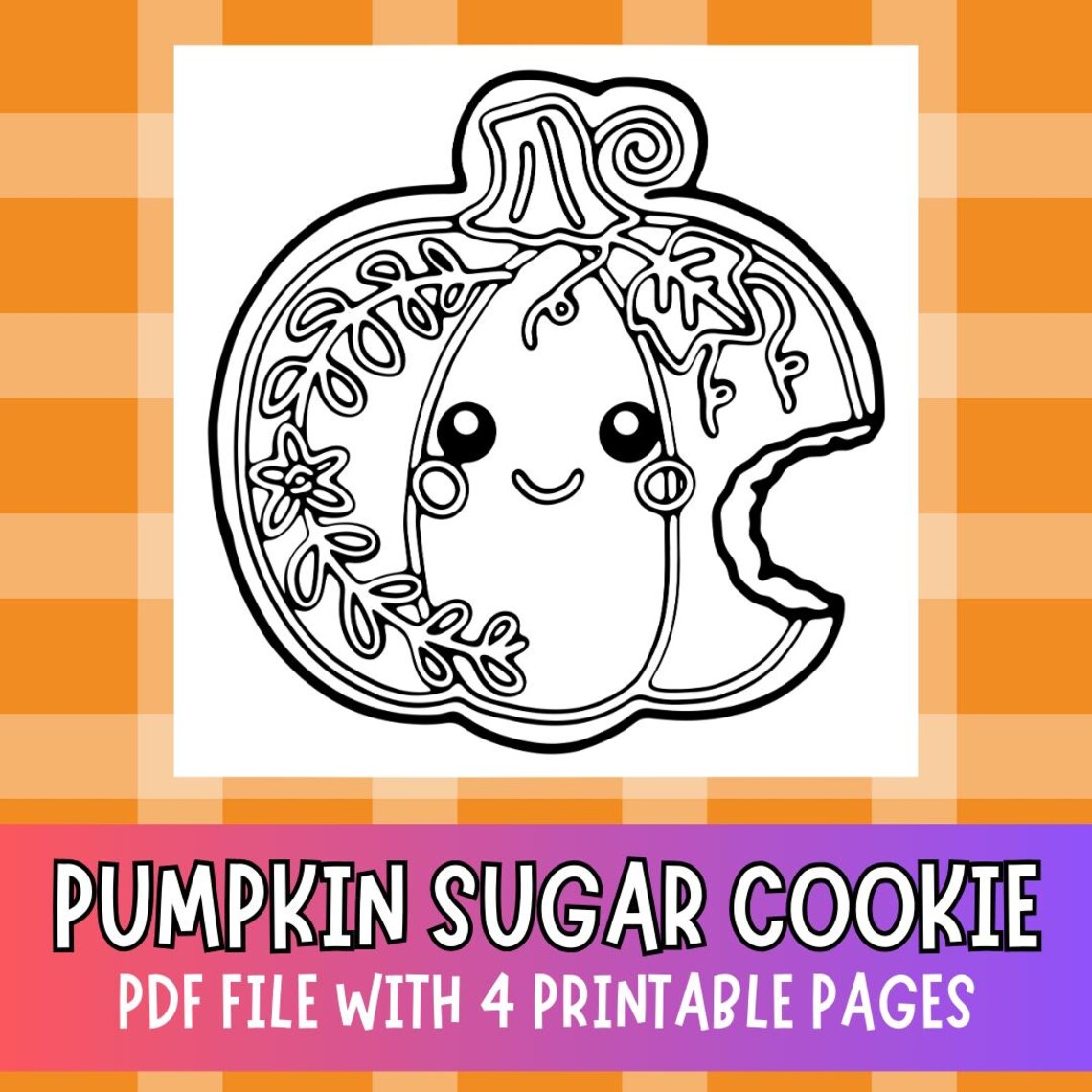 Cute Cozy Fall Cookie Coloring Pages Printable Cookie, Cocoa, Leaf ...