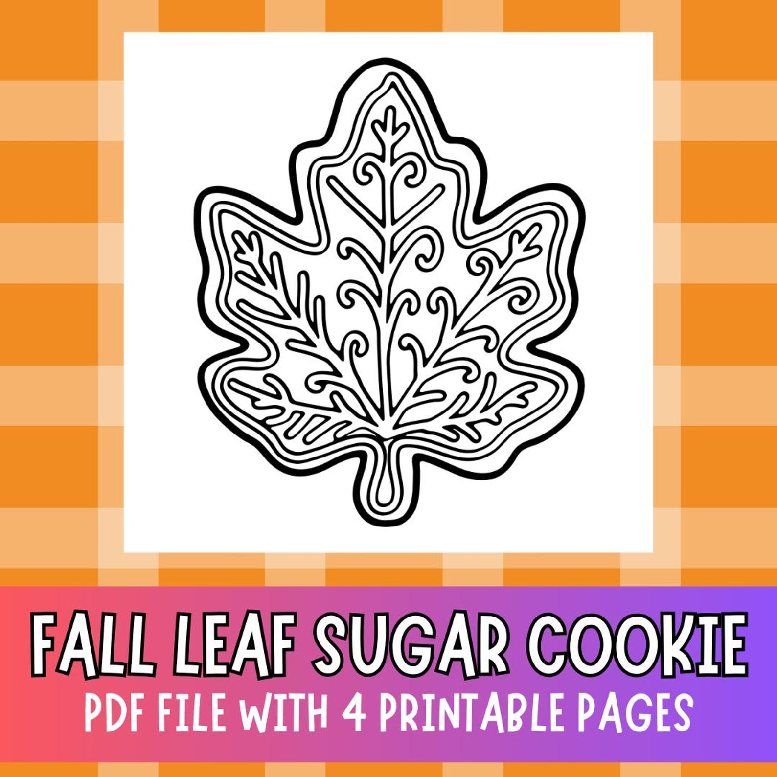 Cute Cozy Fall Cookie Coloring Pages Printable Cookie, Cocoa, Leaf ...