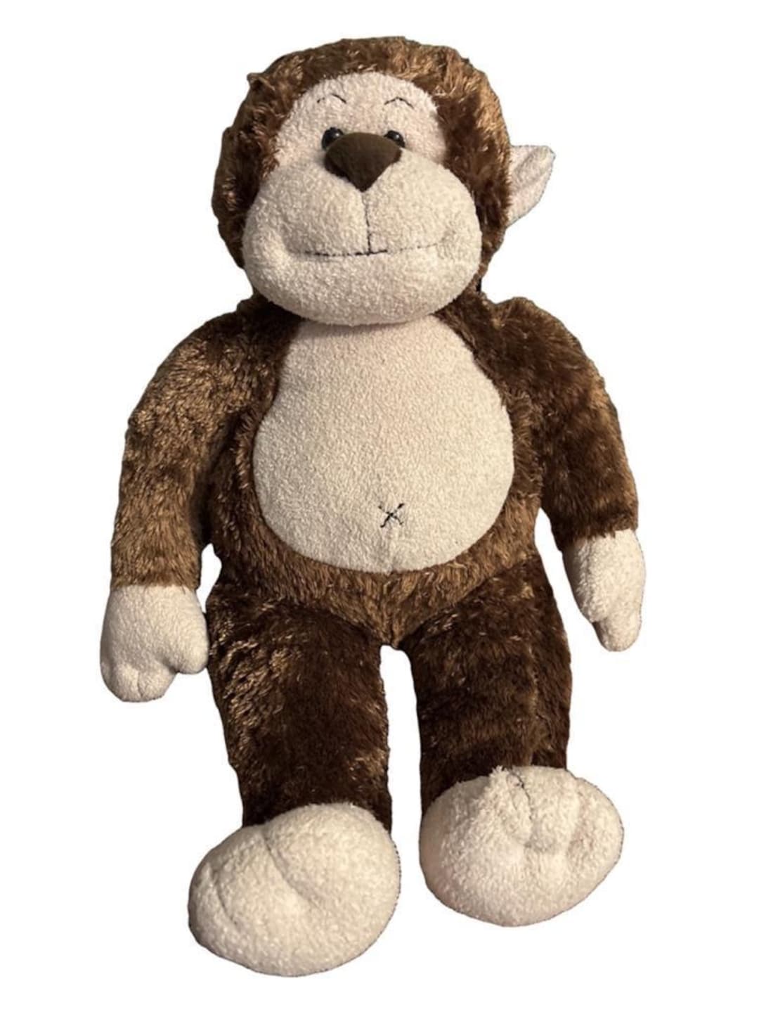 Unisex Build-a-bear Monkey Plush Medium Brown/white - Etsy