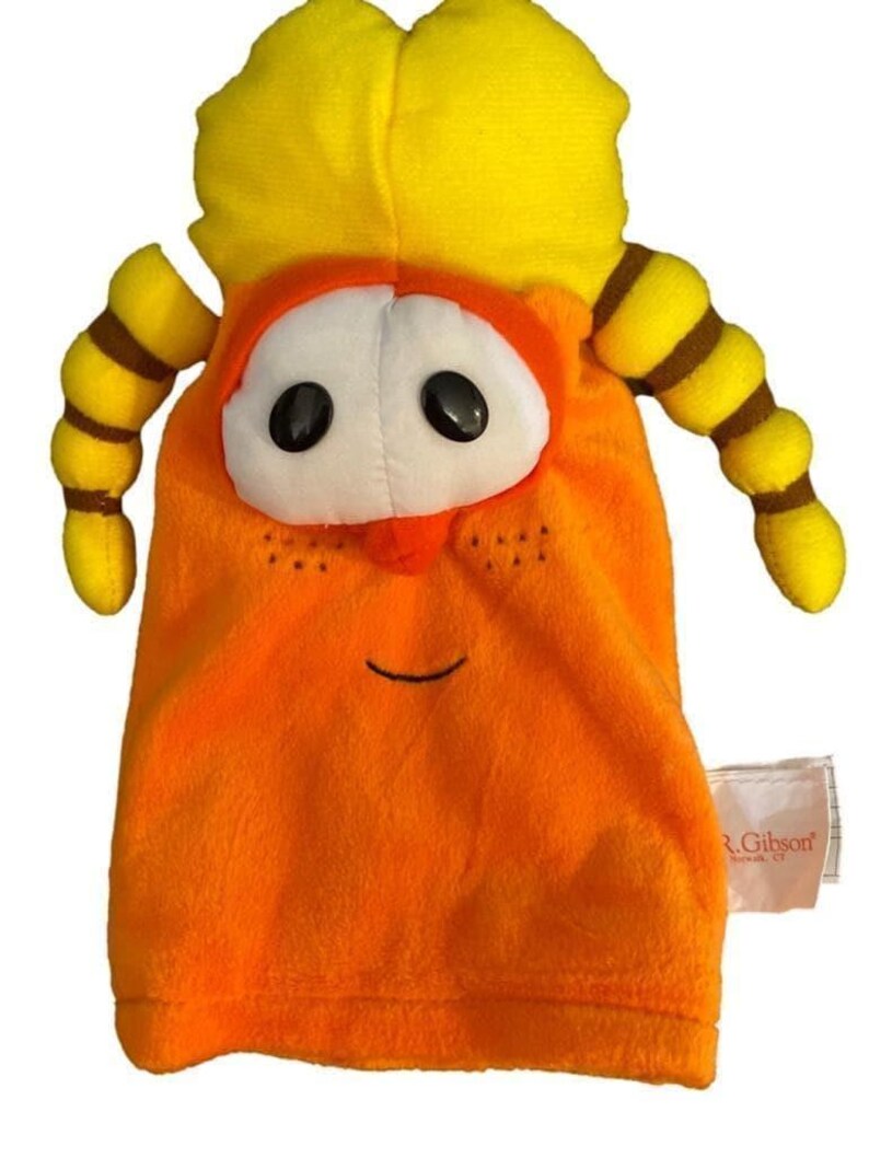 1998 C.R. Gibson Veggie Tales Plush Puppet Orange Yellow Green - Etsy