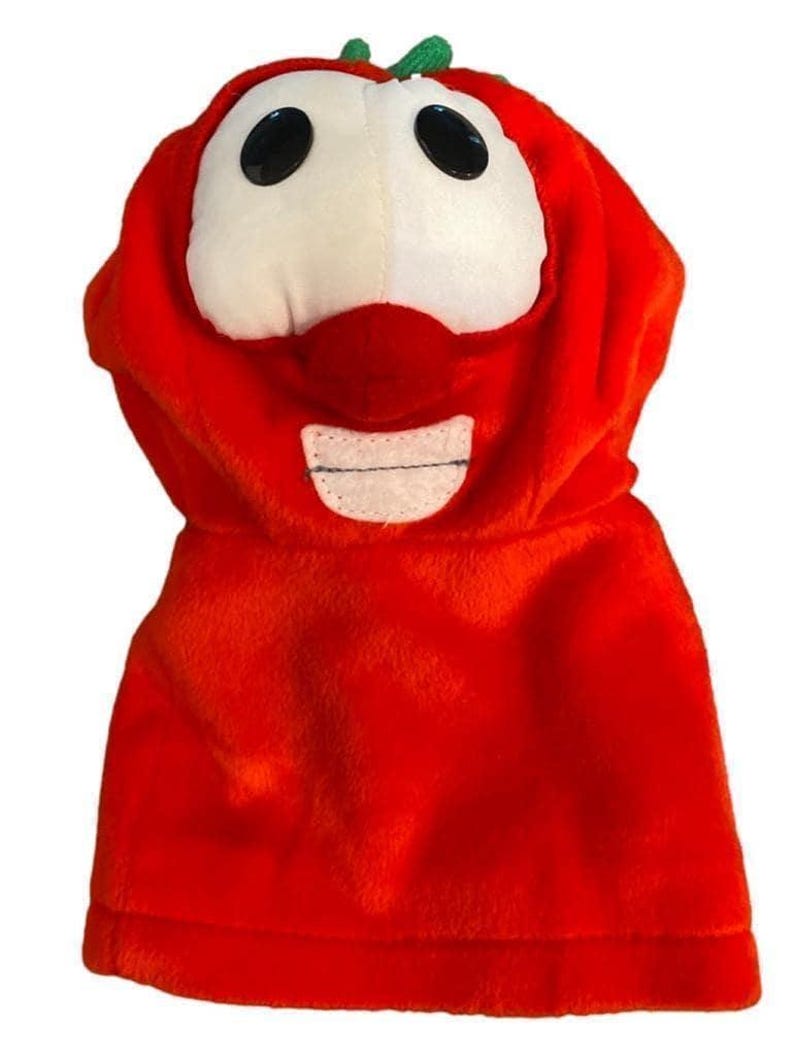 1998 C.R. Gibson Veggie Tales Plush Puppet Orange Yellow Green - Etsy