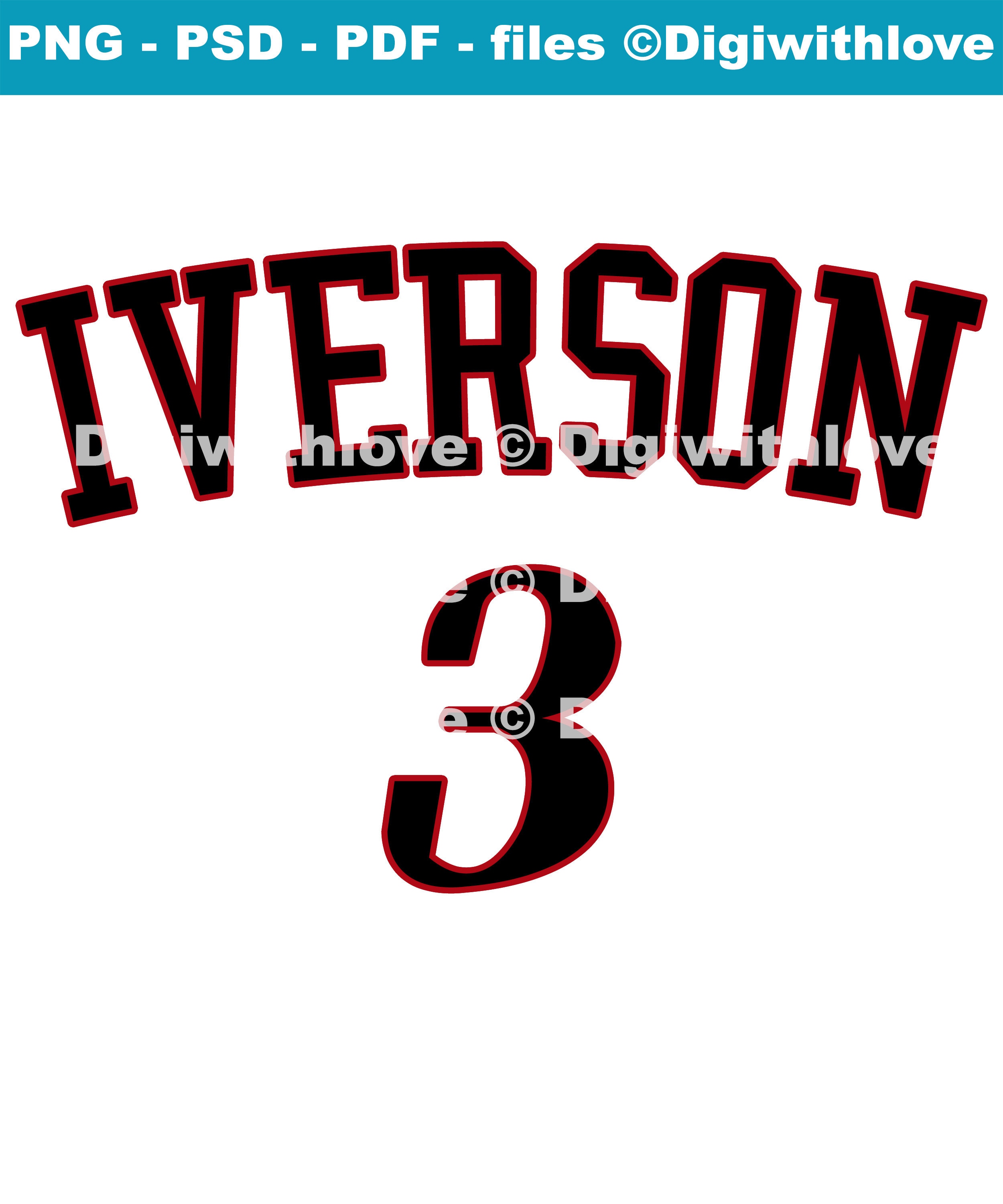 Allen Iverson Png - Etsy UK