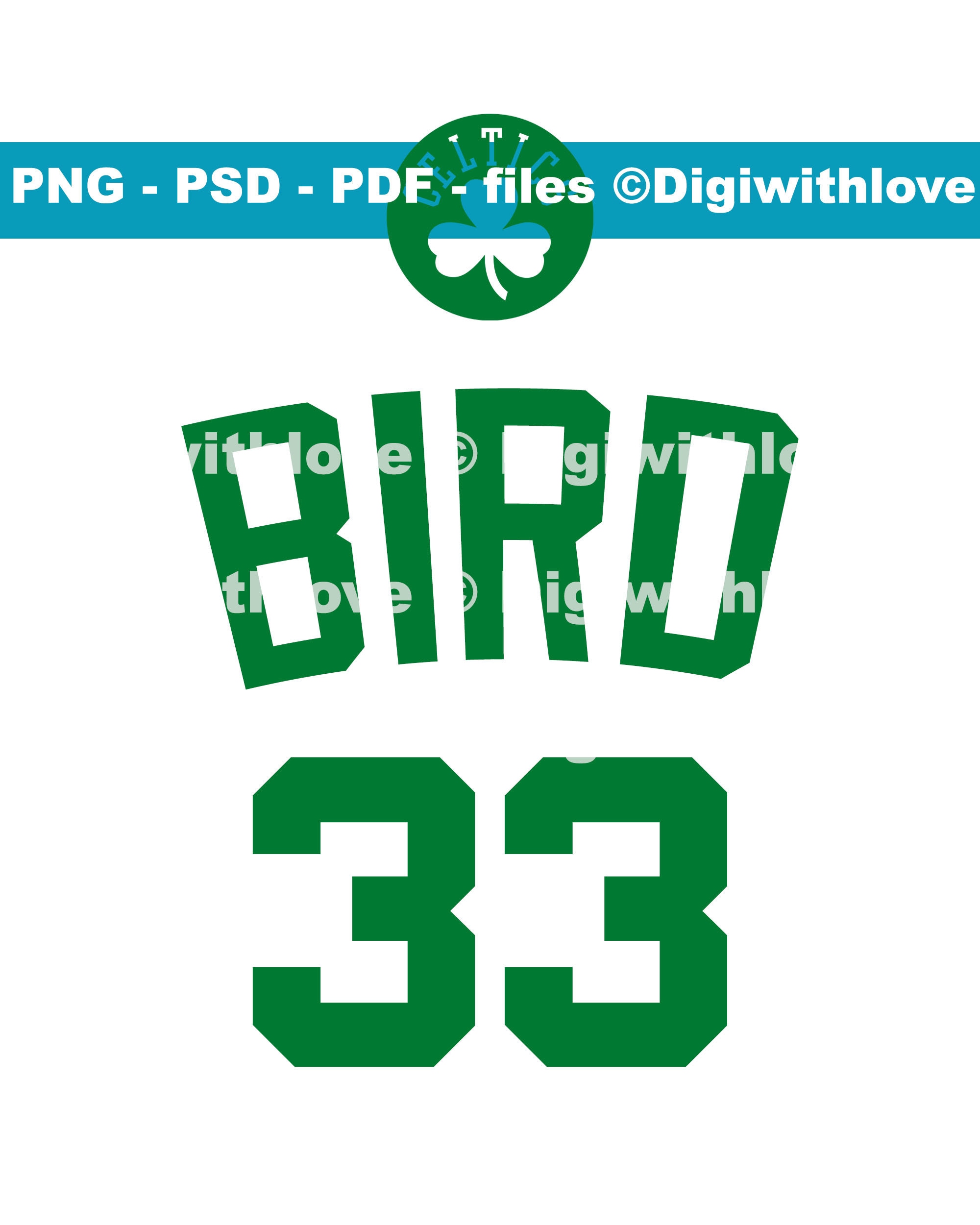 Larry Bird 33 Celtics Boston Jersey Logo - Etsy