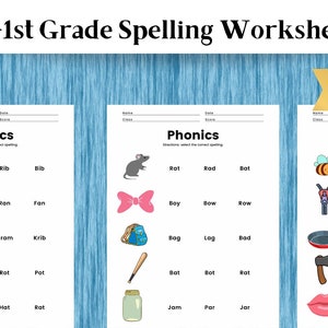 Spelling Worksheets for Pre-k to 1st Grade | Fun Learning and Easy ...