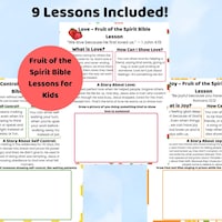 Fruit of the Spirit Printable Worksheet, Homeschool Printable, Bible ...