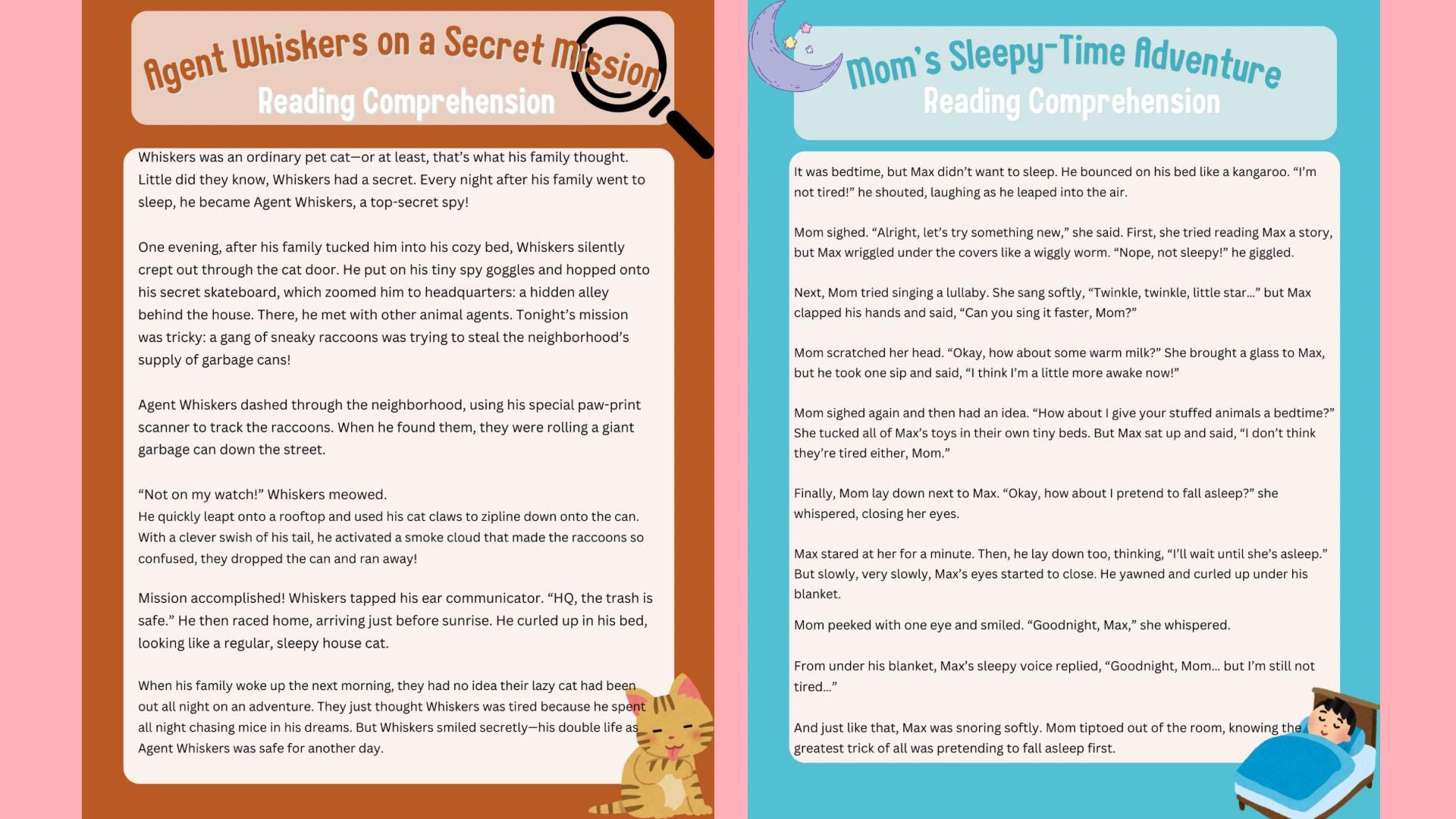 Reading Comprehension Printable Bundle 1st-3rd Grade Homeschool and ...