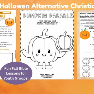 Pumpkin Parable Shine Bright Like Jesus Fall Bible Lesson Bundle Kids ...