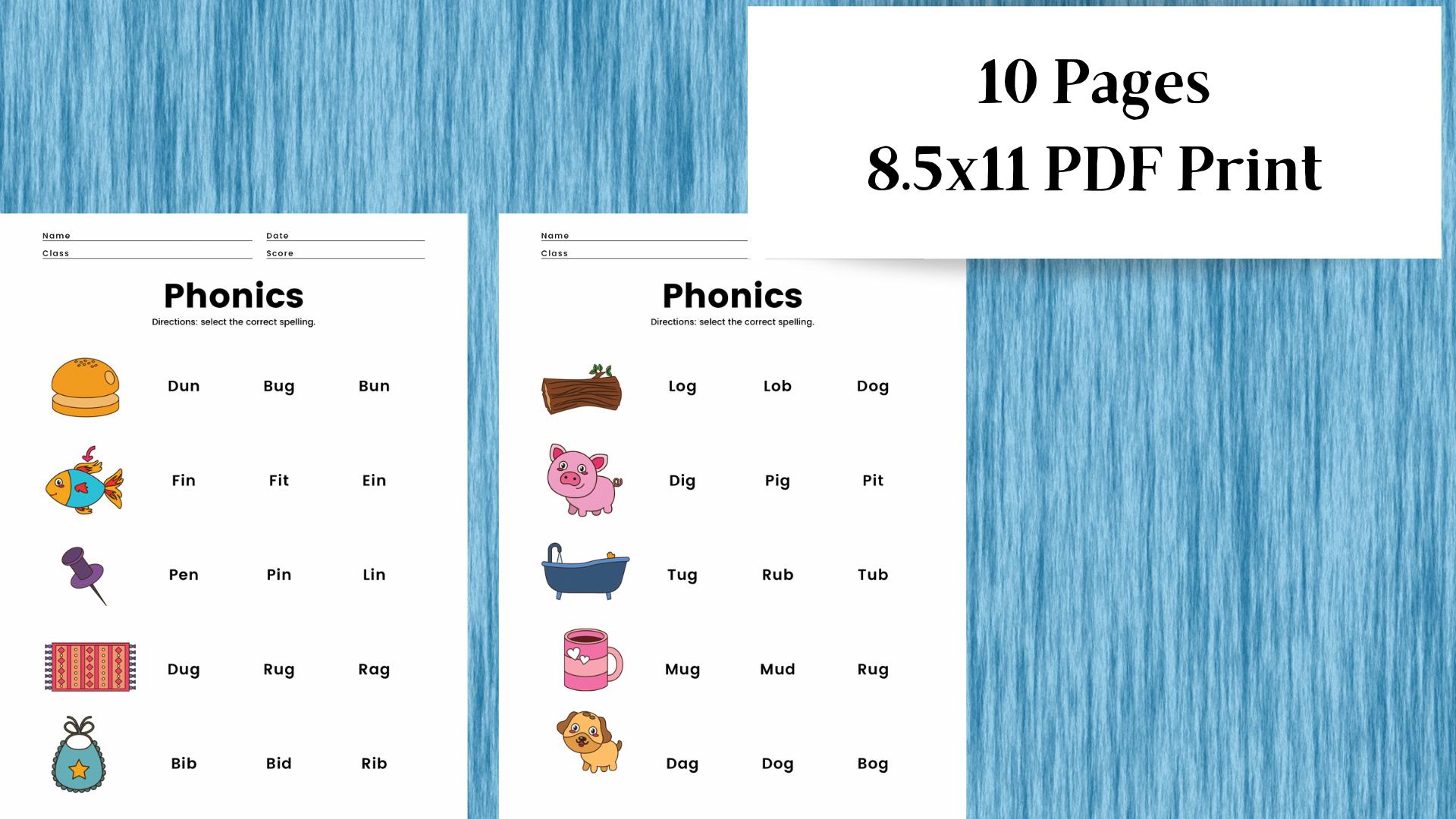 Spelling Worksheets for Pre-k to 1st Grade | Fun Learning and Easy ...