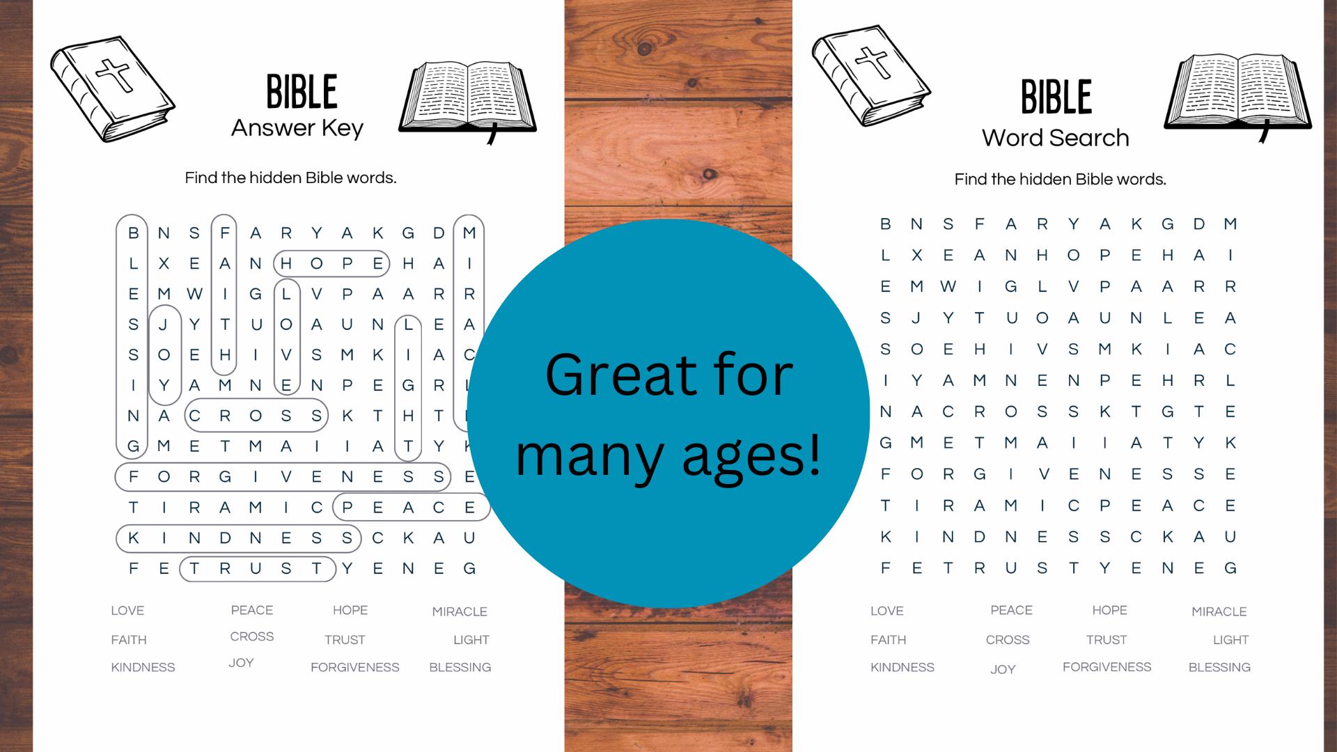 Jesus & Bible Stories Word Search Puzzle – Christian Educational ...