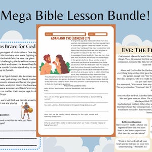 Mega Bible Lesson Bundle 79 Pages Bible Stories for Kids Printable ...