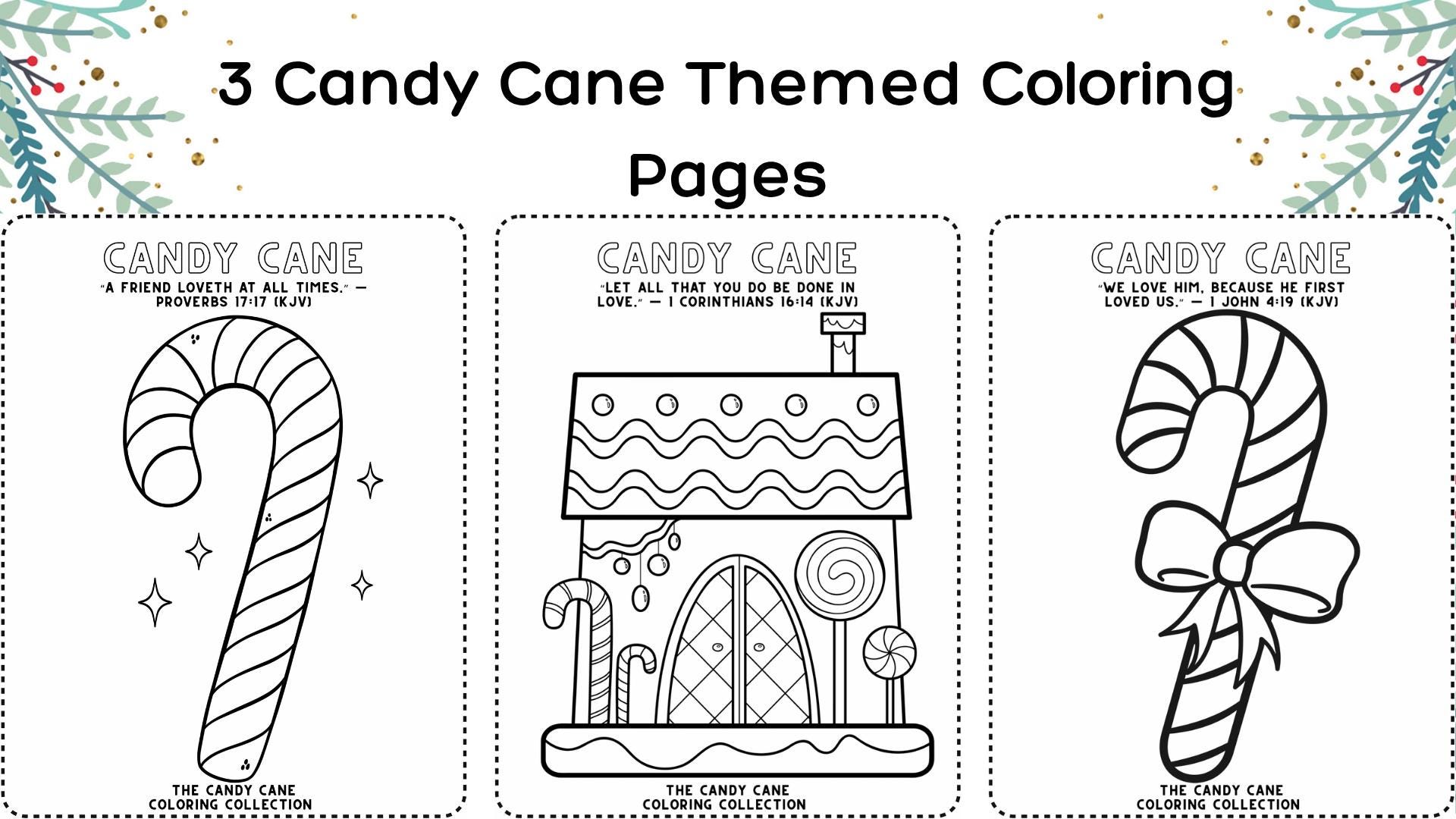 Candy Cane Bible Lesson for Kids Winter Christian Activities Christmas ...