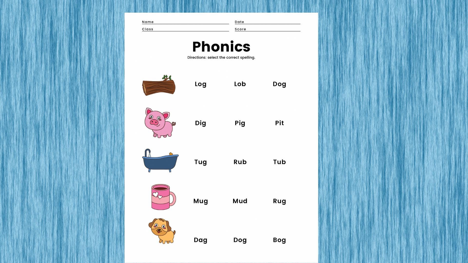 Spelling Worksheets for Pre-k to 1st Grade | Fun Learning and Easy ...
