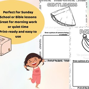 Fruit of the Spirit Coloring Pages for Kids | Bible Verse Tracing ...
