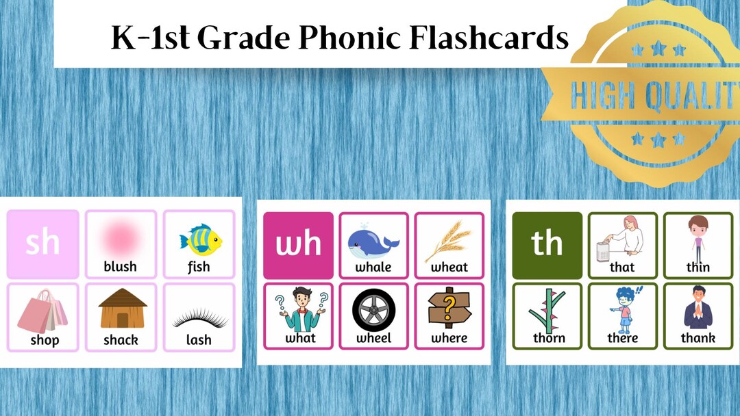 Digraph Flashcard Pack Phonics Practice Printable CH, SH, TH, Wh Cards ...