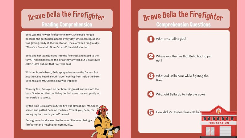 Reading Comprehension Printable Bundle 1st-3rd Grade Homeschool and ...