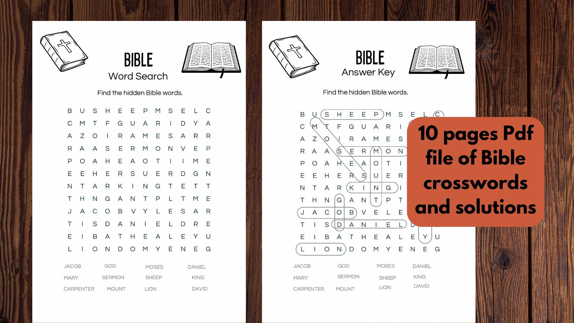 Fun Engaging Bible Lesson Bundle for Kids | Word Search, Bible Study ...