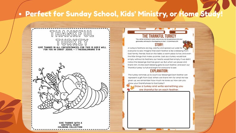 Thankful Turkey Bible Lesson Bundle Printable Thanksgiving Kids ...