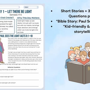 7 Days of Creation Bible Lessons for Kids With Reflection Questions ...