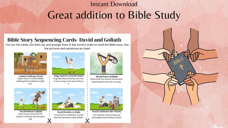 Bible Sequencing Cards for Kids Learn Bible Stories With Printable ...