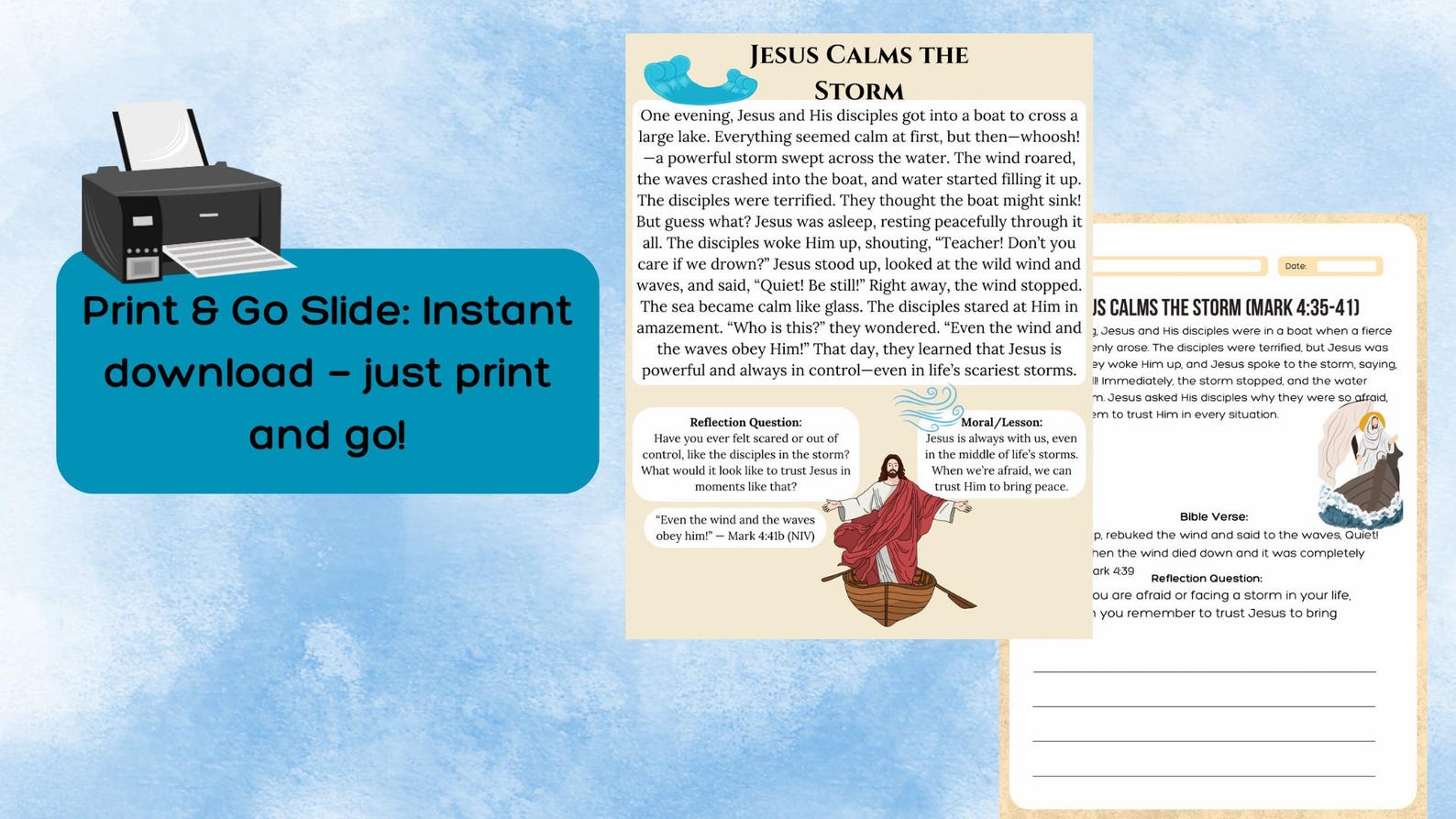 Jesus Parables and Miracles Fact Sheets for Kids Bible Lessons Sunday ...