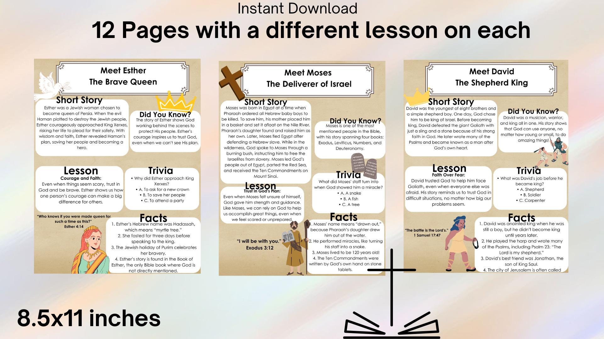 People of the Bible Fact Sheets Printable Bible Study Resources for ...