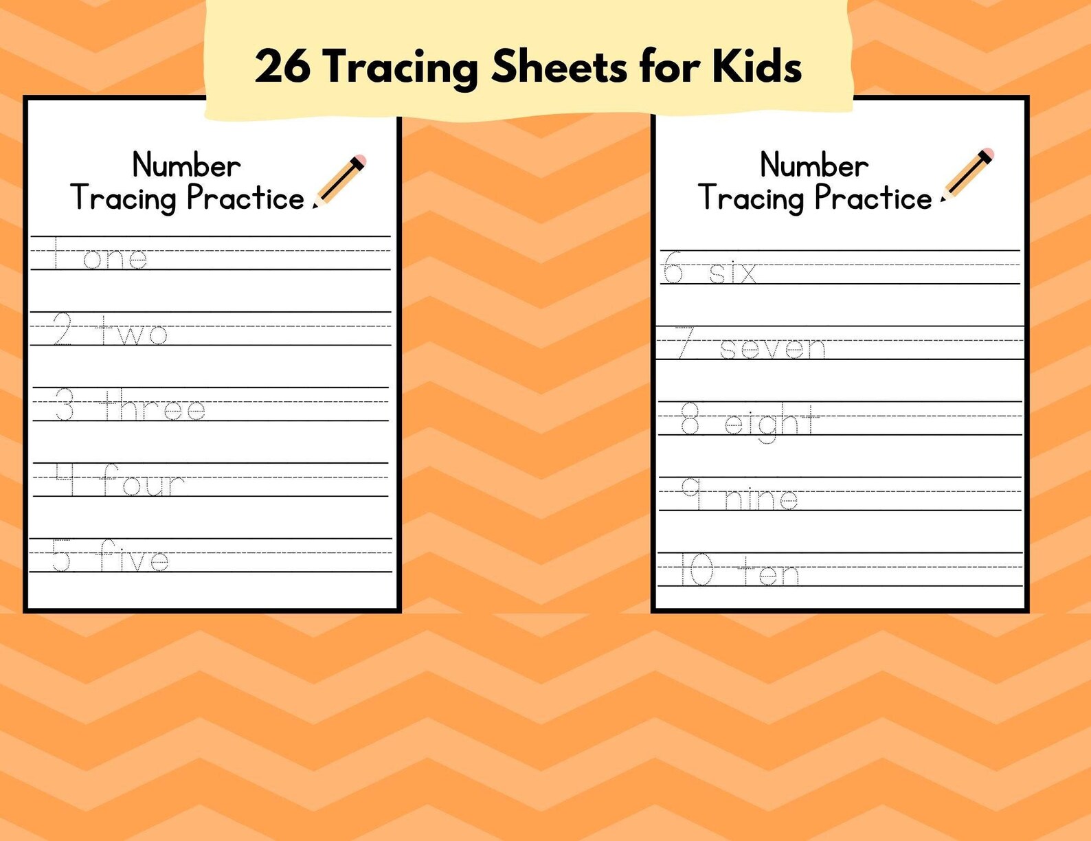 Number Tracing Bundle 1-20 Printable Tracing Worksheets for Kids ...