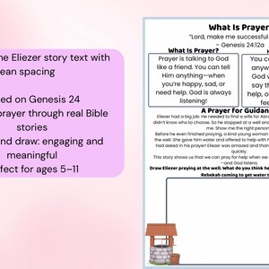 What is Prayer Bible Lesson for Kids Printable PDF Christian Activity ...