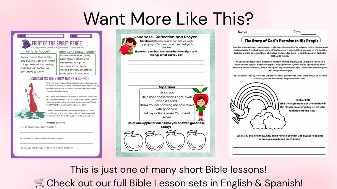 What is Prayer Bible Lesson for Kids Printable PDF Christian Activity ...