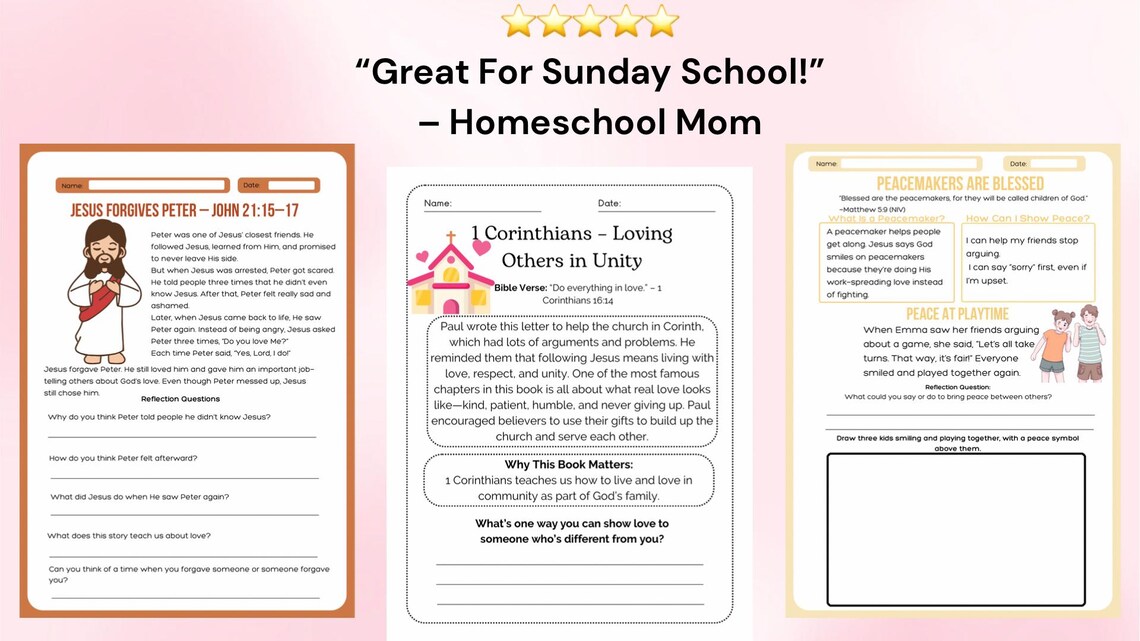 What is Prayer Bible Lesson for Kids Printable PDF Christian Activity ...