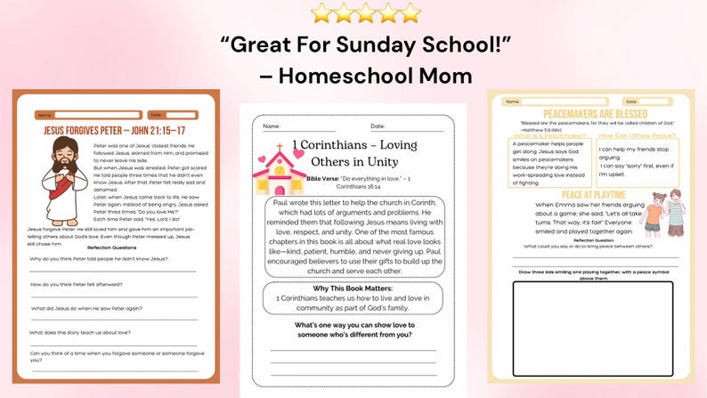 What is Prayer Bible Lesson for Kids Printable PDF Christian Activity ...