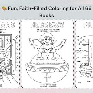 Books of the Bible Bundle for Kids – 198 Printable Pages of Bible ...