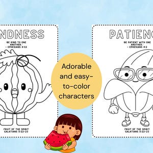 Fruit of the Spirit Coloring Pages for Kids Bible Verse Coloring Sheets ...