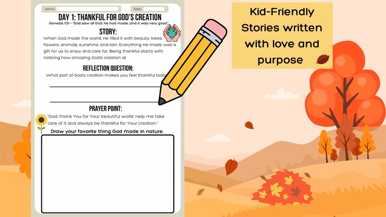 12 Days of Gratitude Fall Bible Lessons for Kids Printable Thanksgiving ...